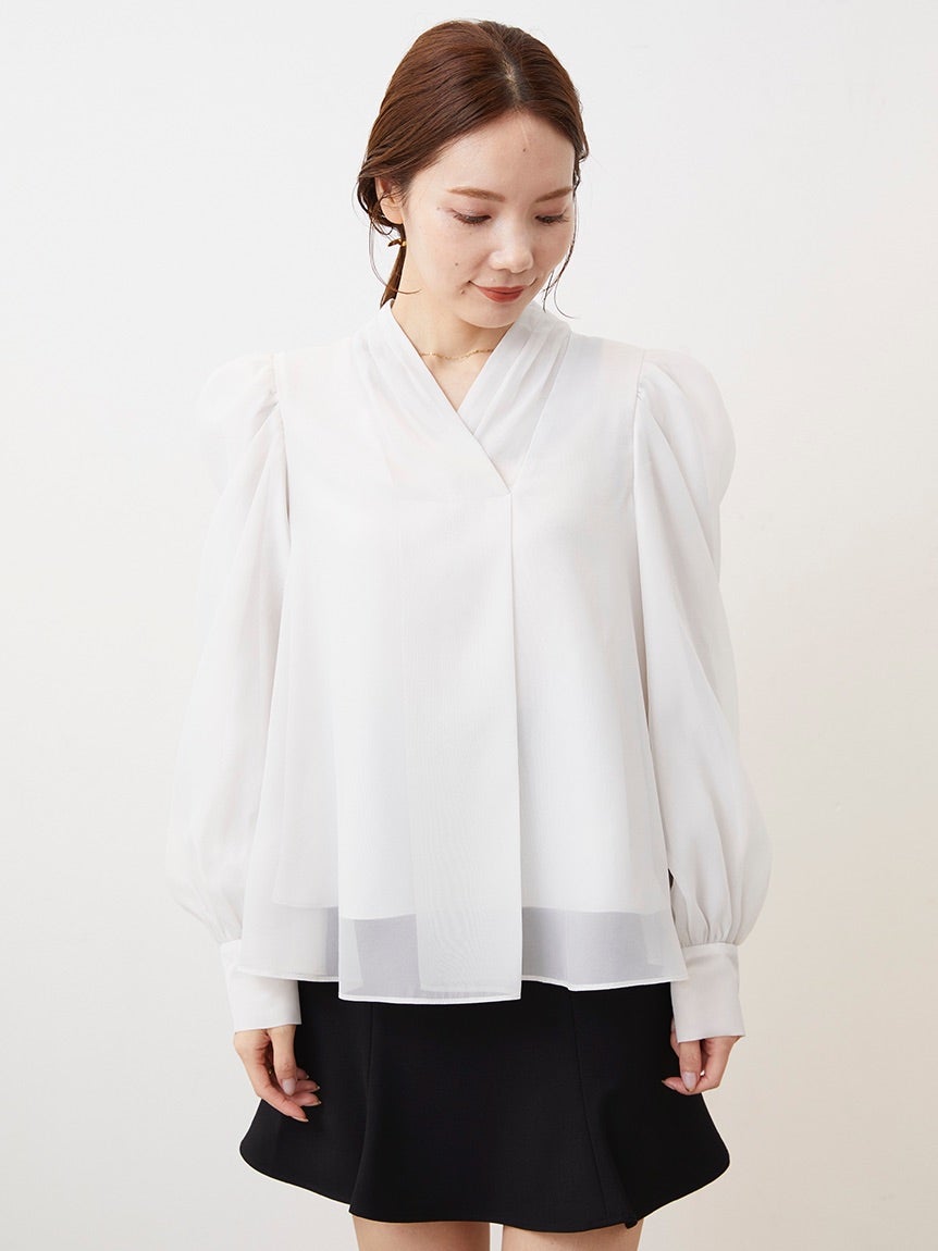 SNIDEL オーガンシースルーブラウス | FLAT 1F